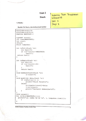 Unit 4 Praktikum Struktur Data - Studocu