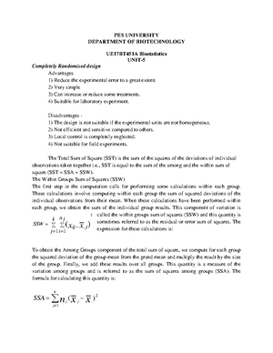 BS -1 - A complete overview on biostatistics and related problems - PES ...