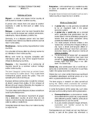 Module 6 - The Contemporary World - MODULE 6: A WORLD OF IDEAS We all ...