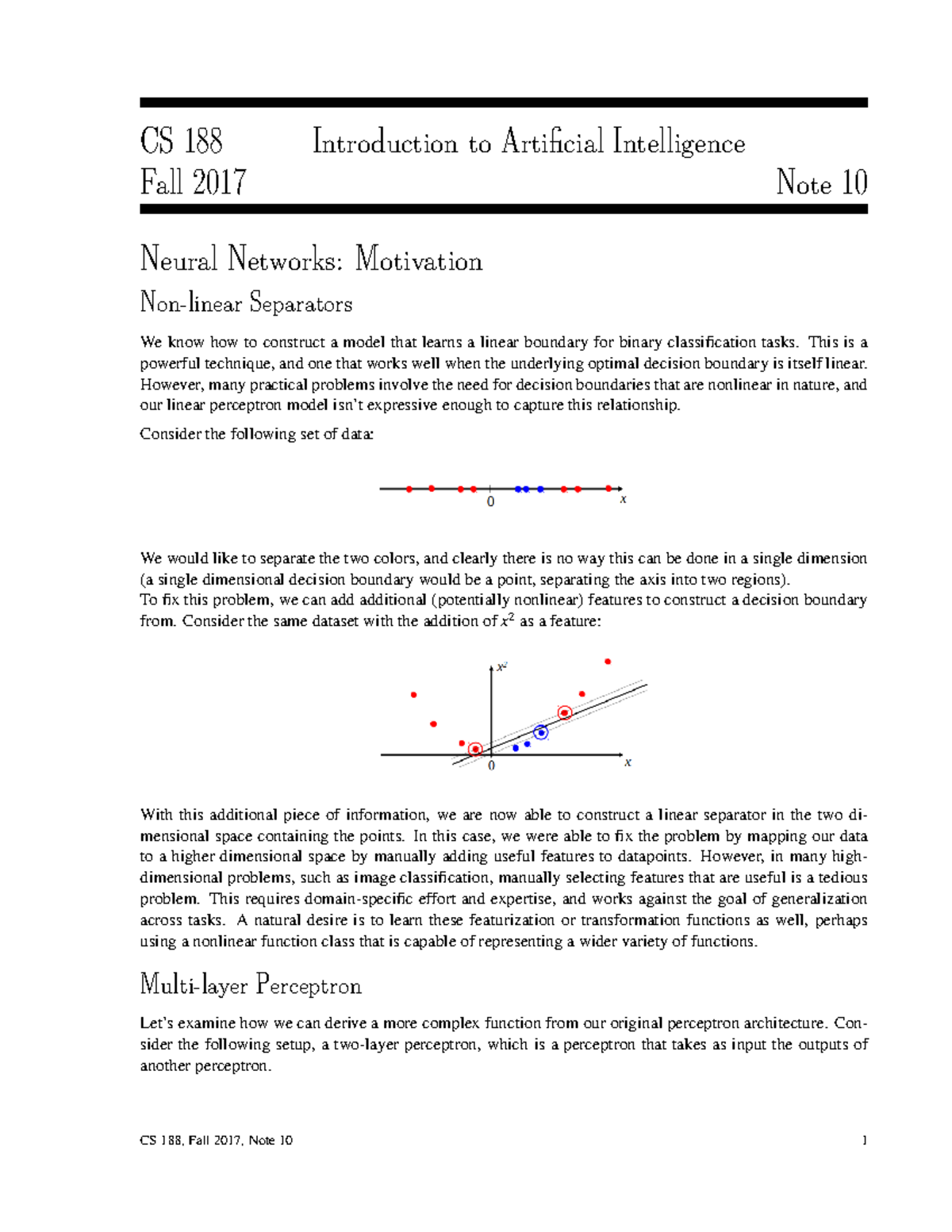 N10 Neural Nets Lecture 10 And Notes About Neural Nets Cs 188 Introduction To Artificial