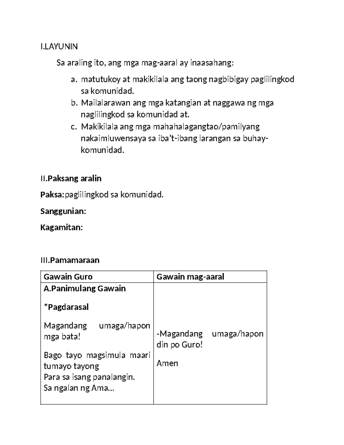 Ap lesson plan 2024 demo elem - I Sa araling ito, ang mga mag-aaral ay ...