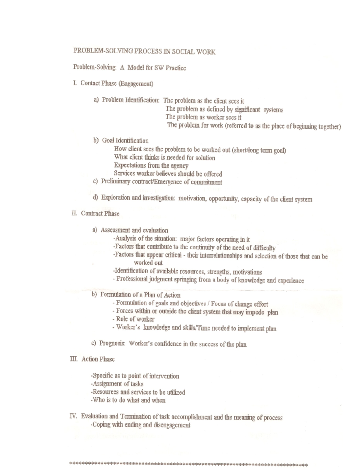 Problem-solving Process - Model 2 - SOCIAL SCIENCE - Studocu