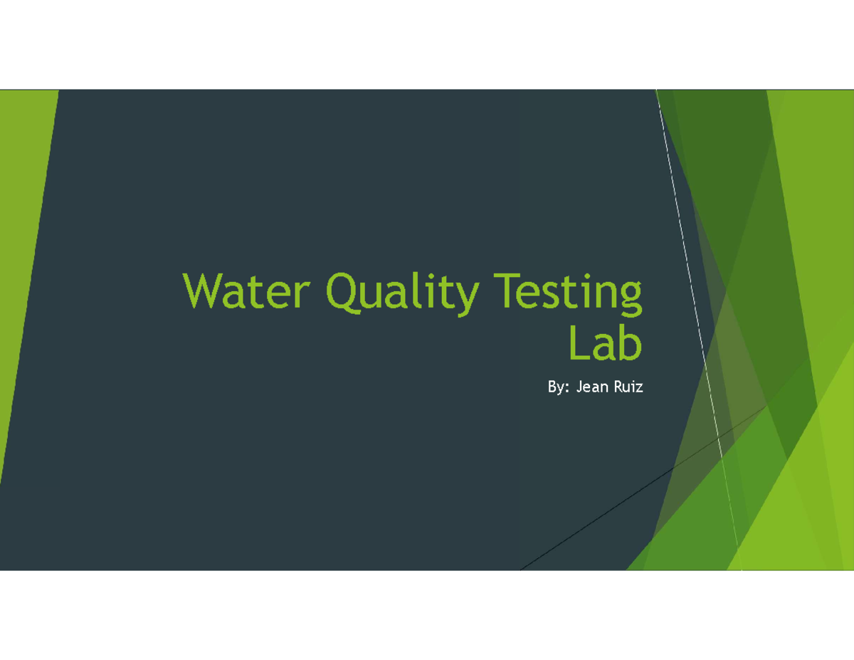 Quality Lab - SCIE 101 - Studocu