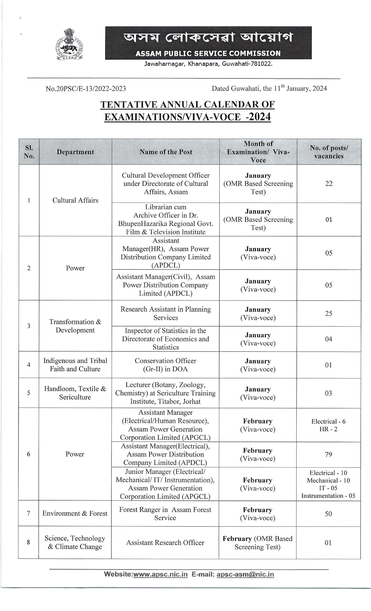 Tentative Annual Calendar Exam Viva-Voce 2024 - accounts - Studocu