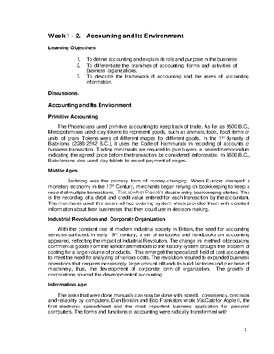 Rationale IN Studying Financial Markets AND Institutions - Week 1 3 ...