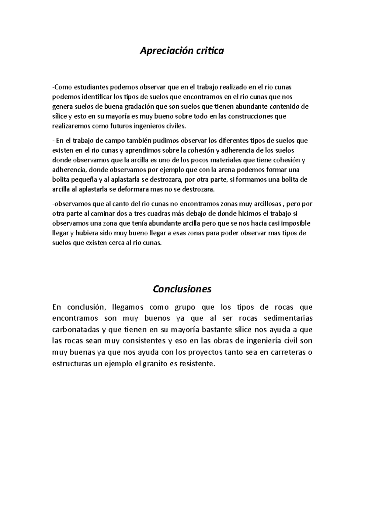 Apreciación critica - Apreciación critica -Como estudiantes podemos ...