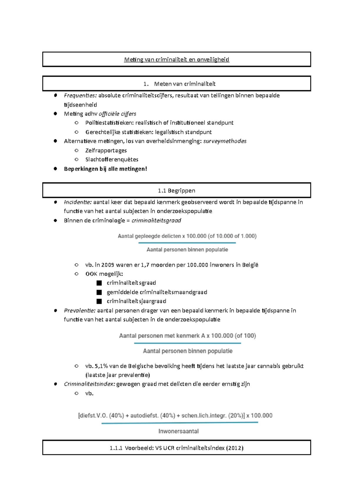 HC9 Meting an criminaliteit en onveiligheid - Meting van criminaliteit ...