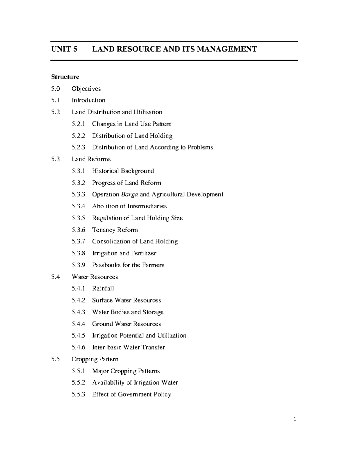 Land Resource And Its Management - UNIT 5 LAND RESOURCE AND ITS ...