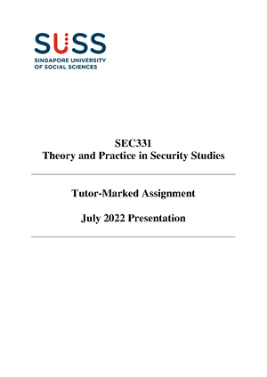 Seminar 3 Activity Questions - SUSS SU3 - SEMINAR 3 – Activity ...
