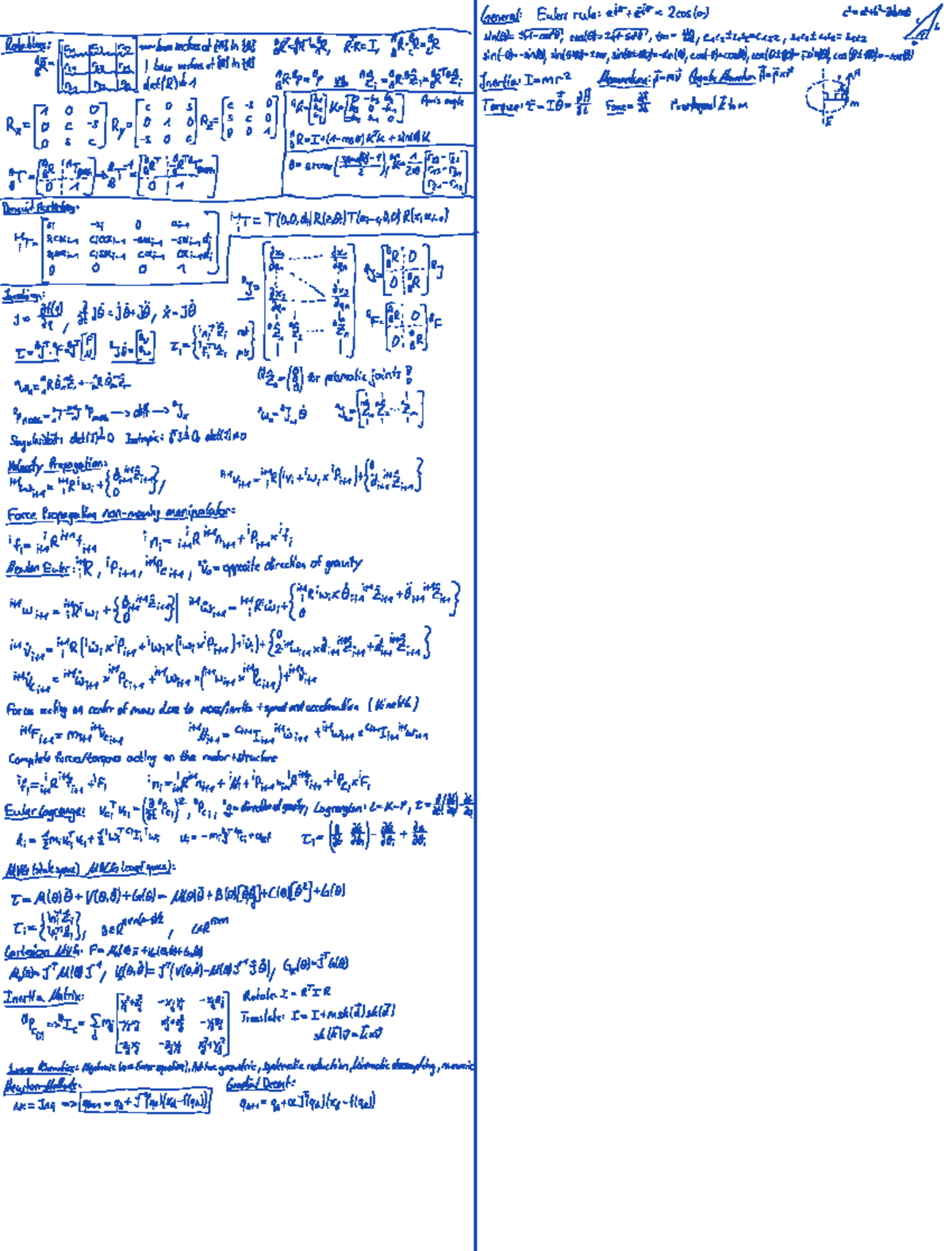 Cheat Sheet Robotics - EEiiiiiiiiiiiii iii i i iiiiii i EEfIEfsfiI i ...