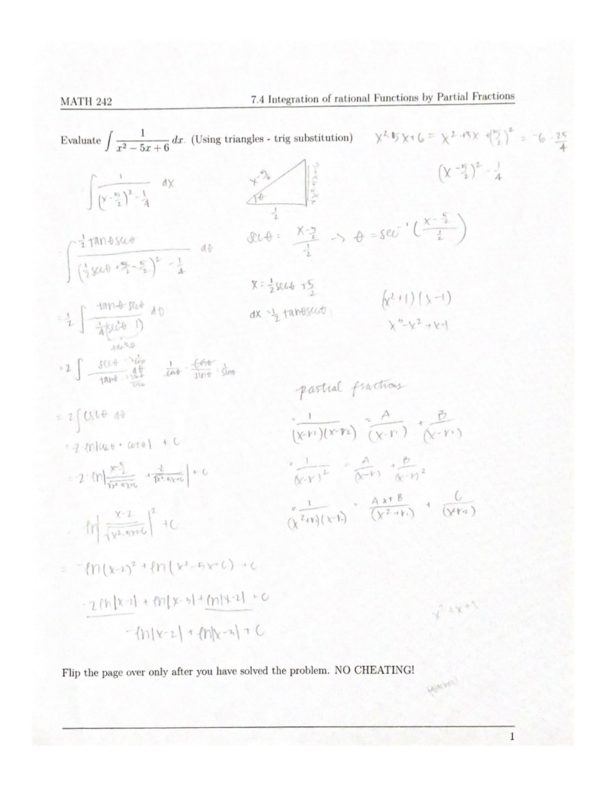 MATH 242 7 - Chapter 7 Lesson 4 lecture notes, Dr. Liu - MATH 242 - Studocu