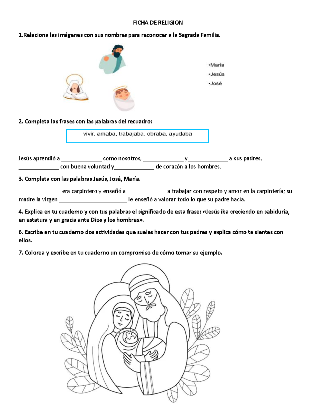 Ficha DE Religion - FICHA DE RELIGION 1 las imágenes con sus nombres ...