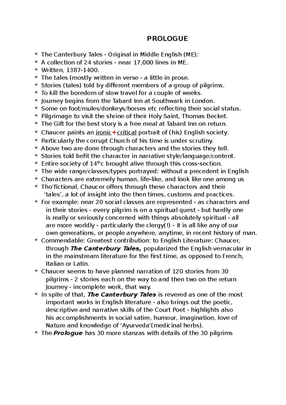 Prologue - a separate introductory section of a literary, dramatic, or ...