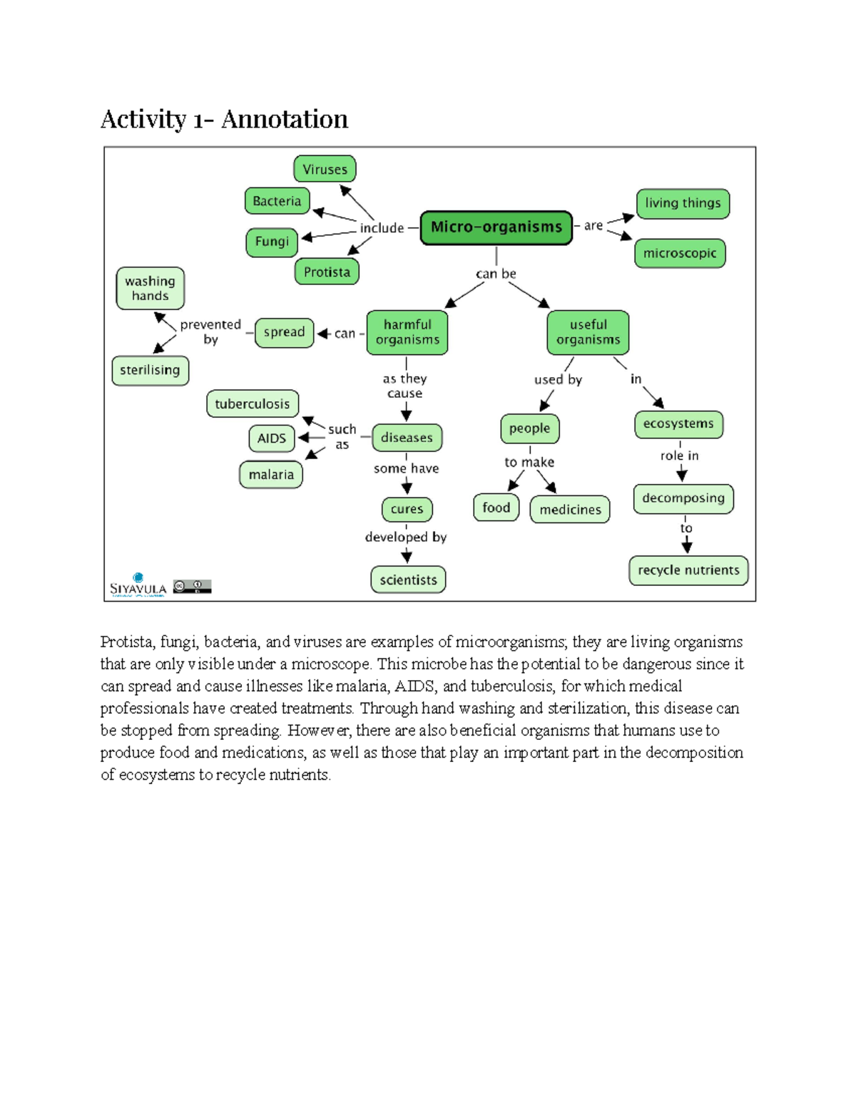 MICP ( Activity 1) - annotation in micro-organism - Activity 1 ...