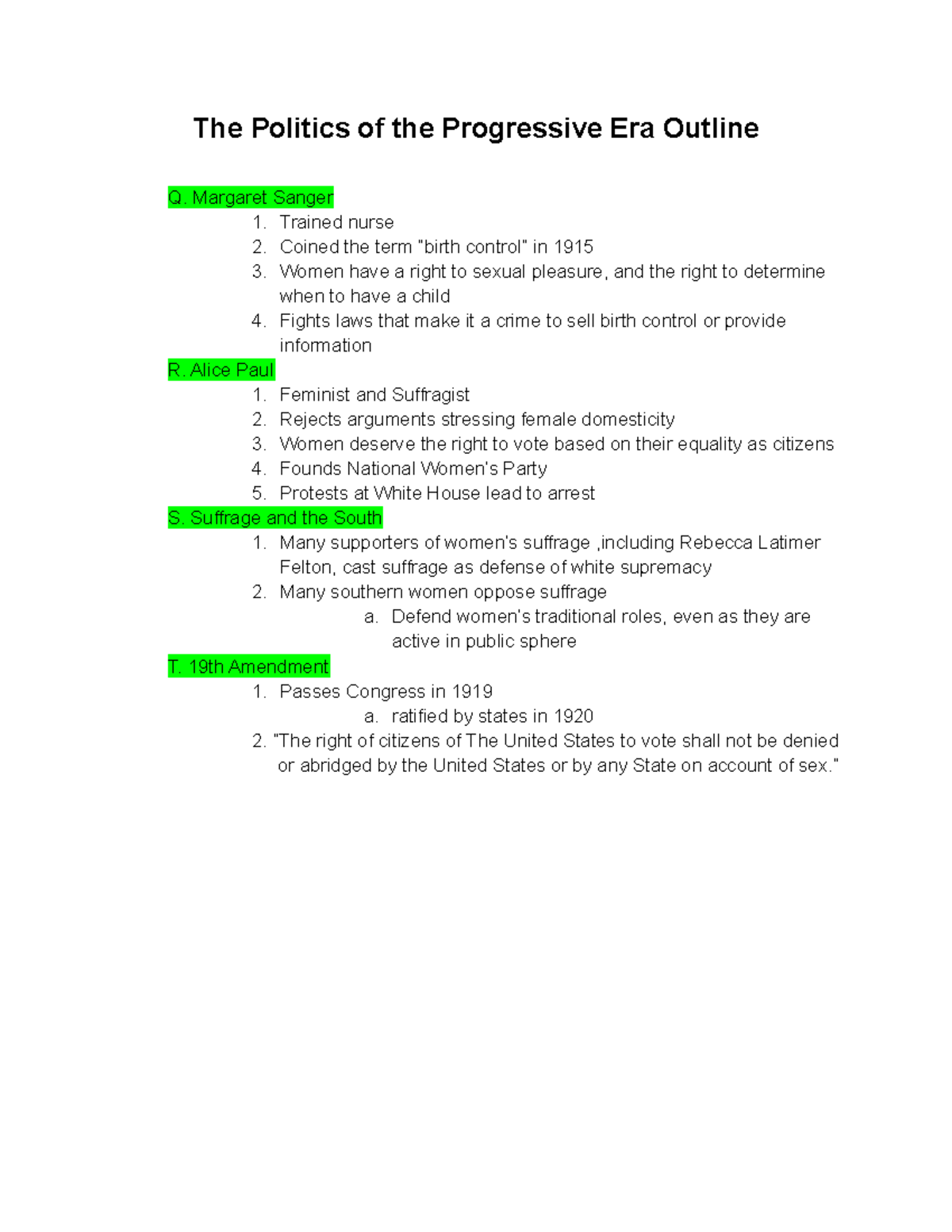 United States History since 1877-The Politics of the Progressive Era ...