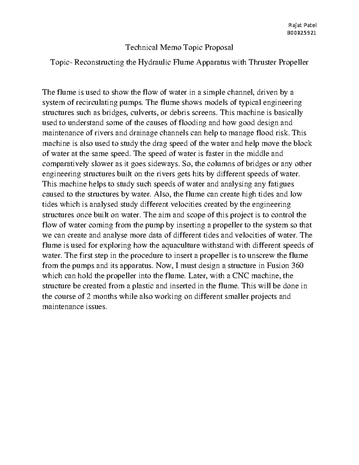 Technical Memo Topic Proposal - Rajat Patel B Technical Memo Topic ...