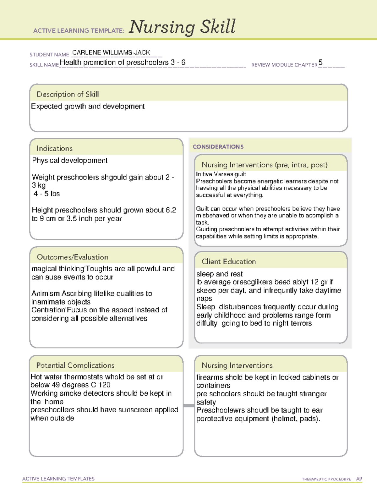 Active Learning Template Nursing Skill form (3) health priomotion of ...