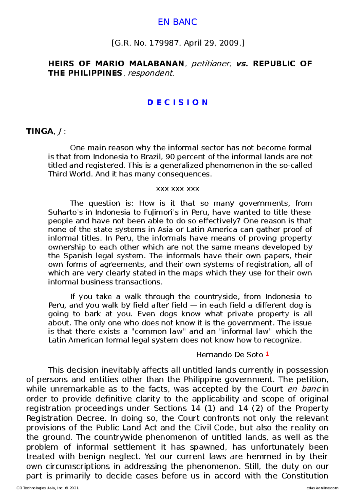 09 163546-2009-Heirs of Malabanan v - EN BANC [G. No. 179987. April 29 ...