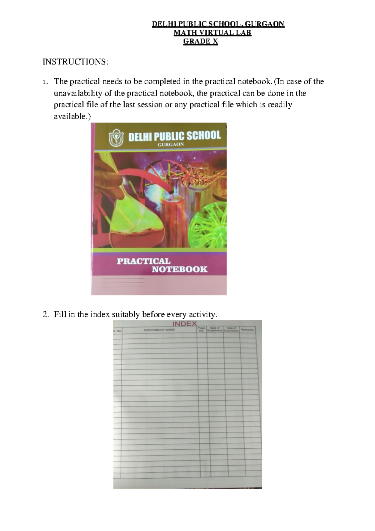 Class X Activity 6 - AP sequence - INSTRUCTIONS: DELHI PUBLIC SCHOOL ...