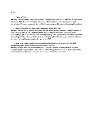 BI 351 Disease Chart Bacteria assignment - BI 351 Bacterial Disease ...