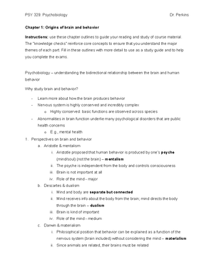 Chapter 3 outline - Chapter 3: Functional units of the nervous system ...
