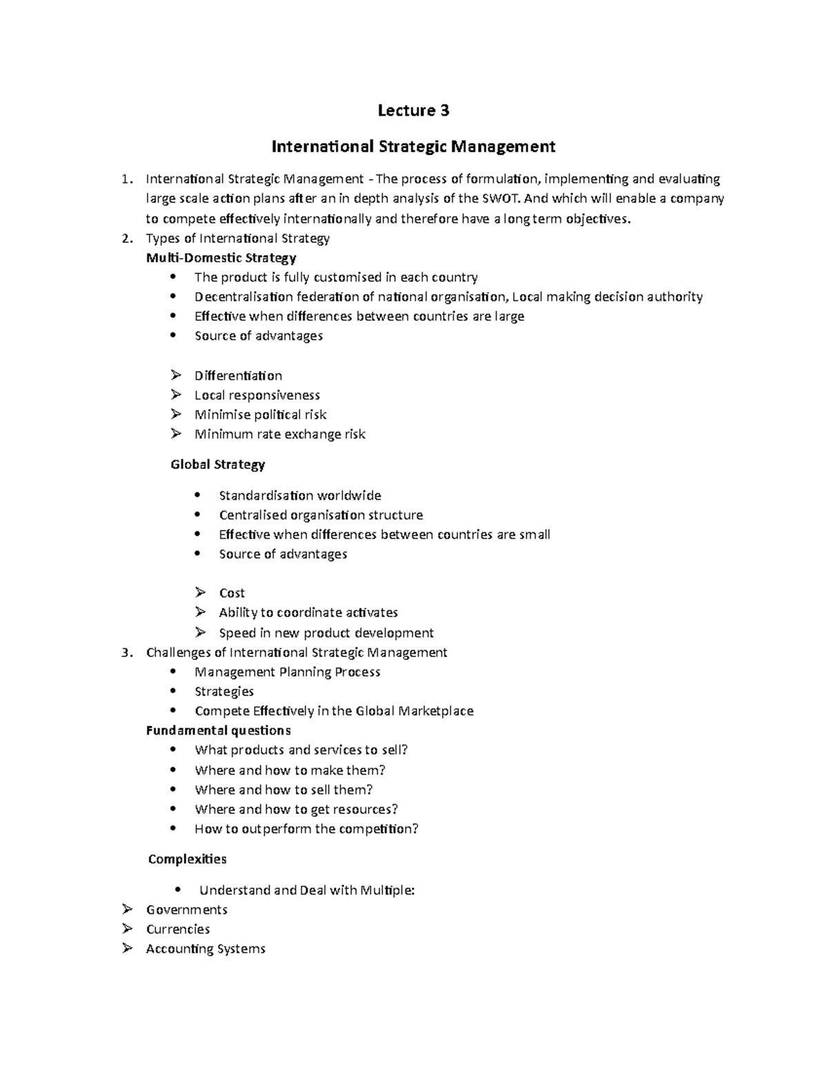 International Strategic Management - International Strategic Management ...
