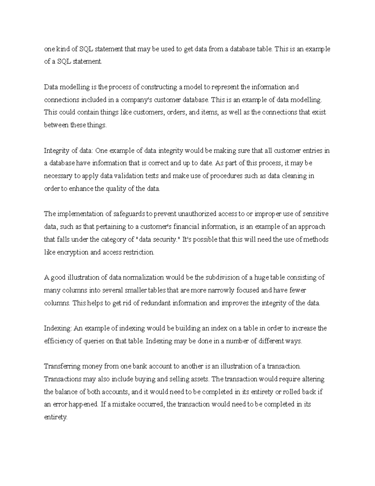 Database management systems -5 - one kind of SQL statement that may be used to get data from a ...