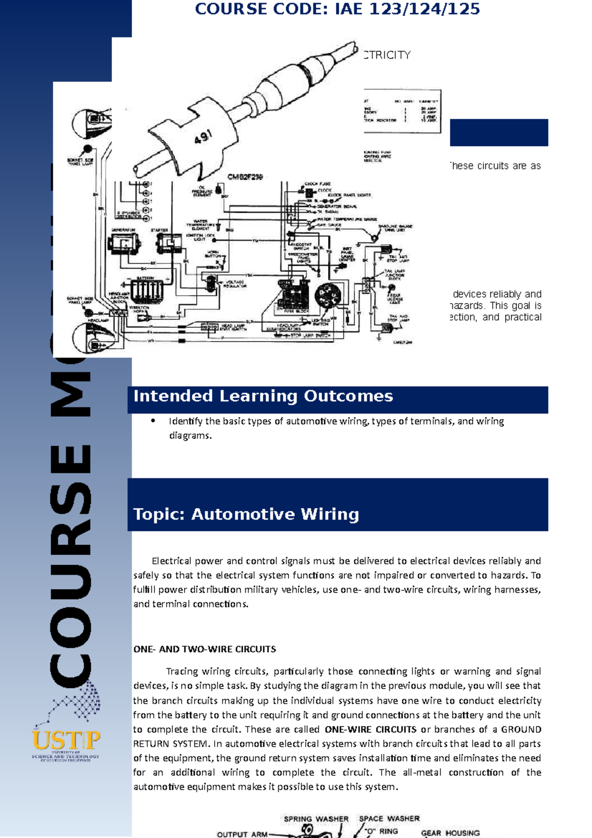 LAST Module - For educational purposes - COURSE MODULE COURSE CODE: IAE ...