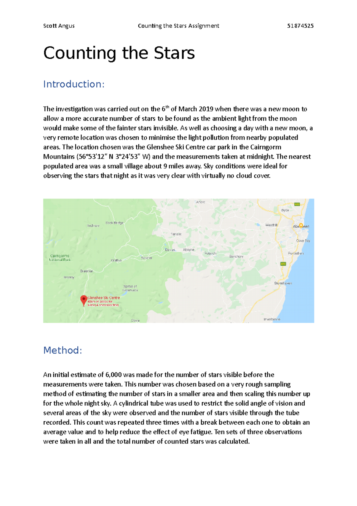 Counting the Stars - As well as choosing a day with a new moon, a very ...