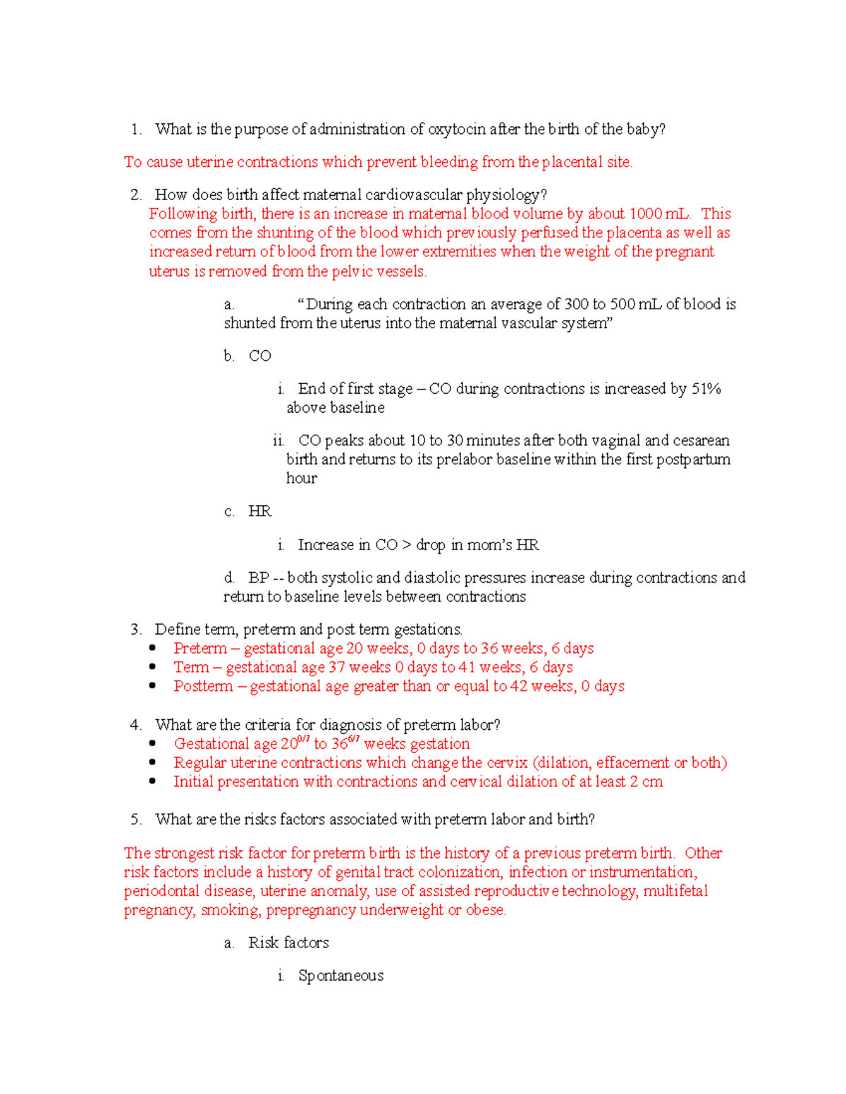 Preterm:Postterm:Meds - What is the purpose of administration of ...