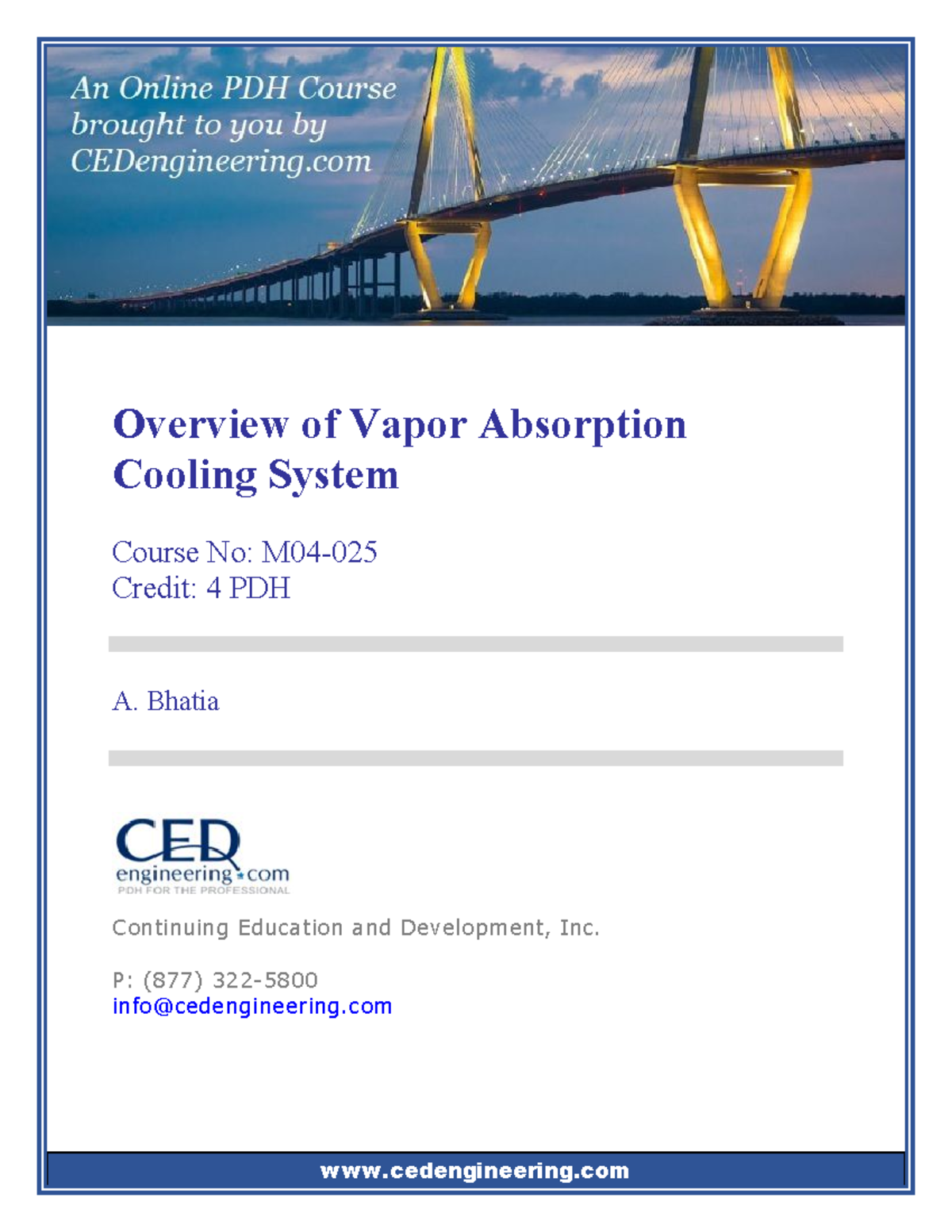 M04-025 - Overview of Vapor Absorption Cooling System - US - Overview ...