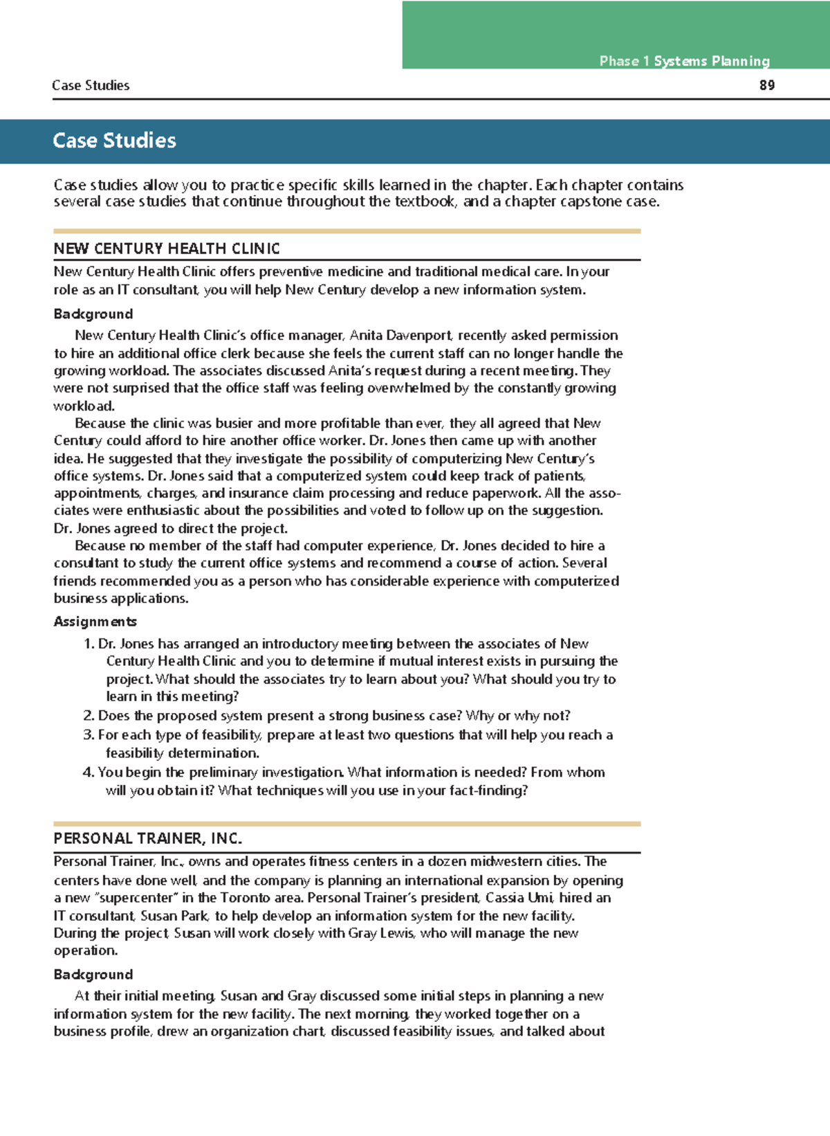 System Analysis and Design 1pdf-30 - Phase 1 Systems Planning Case ...