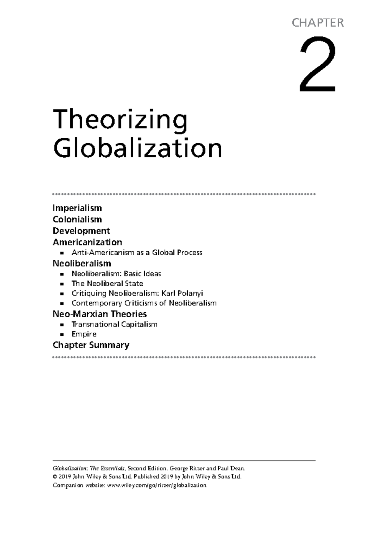 Chapter 2 - don't use - CHAPTER Globalization: e Essentials, Second ...