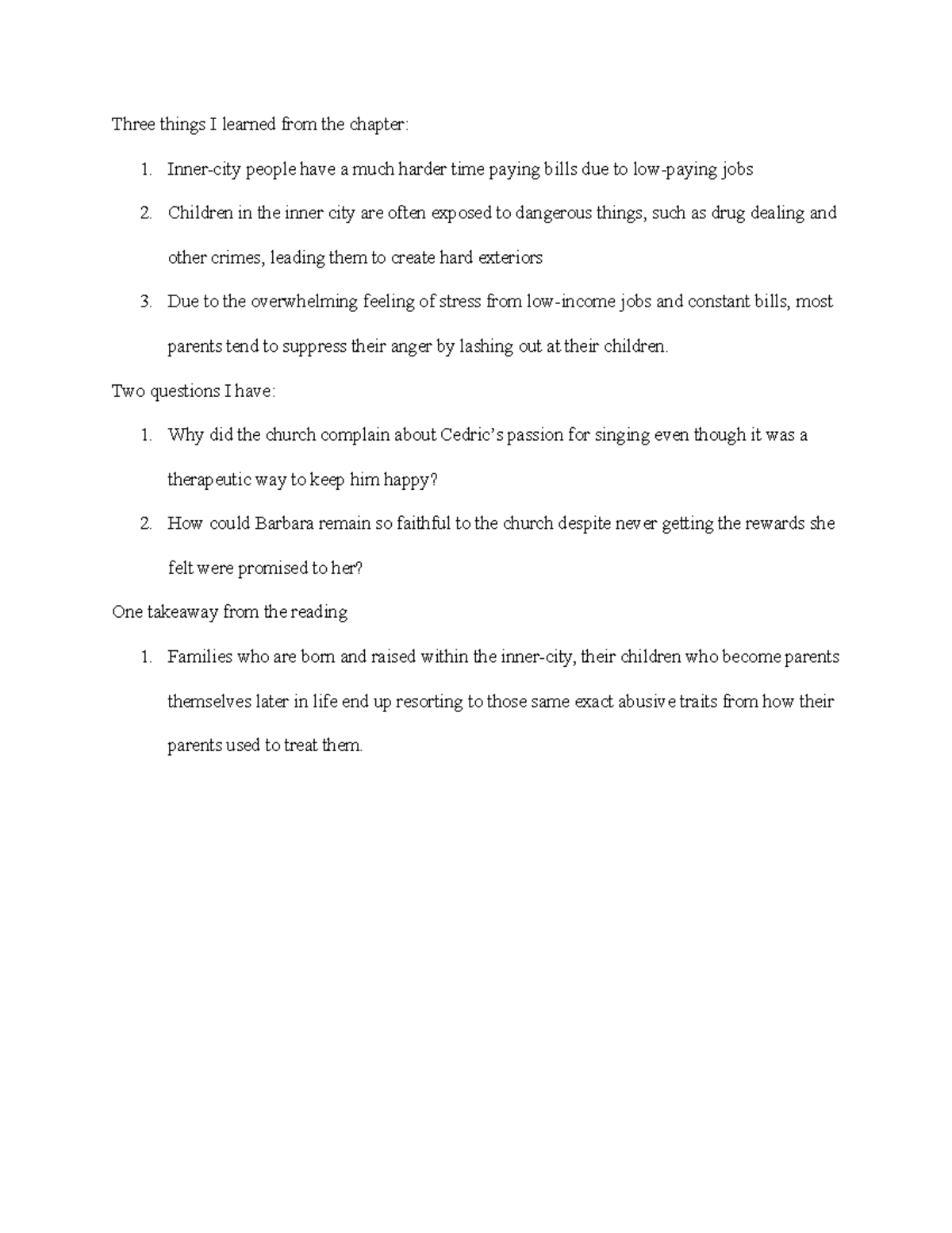 A Hope in the Unseen Ch 2 - 3 2 1 notes for the online class - Three ...