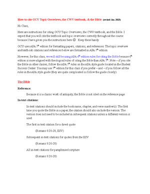 CWV-101 Topic 6 Study Guide - Topic 6 Study Guide This topic study ...