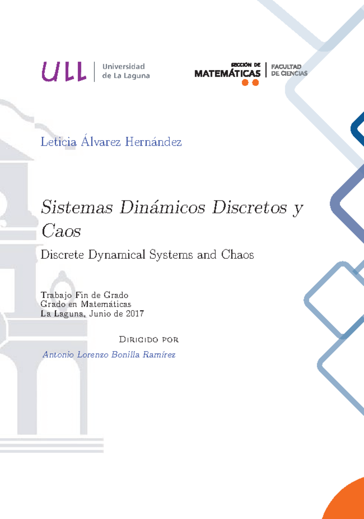 Sistemas dinamicos discretos y Caos - am 15 mm 15 mm 15 mm 10 mm 15 mm Elena Nito del Bosque ...