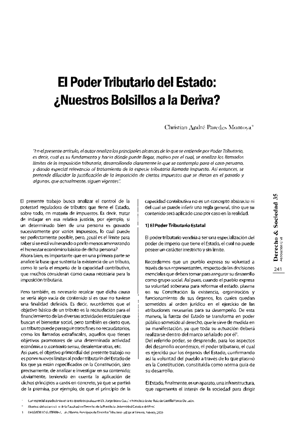 S02. Lectura Semana 02 El poder tributario del estado - El Poder ...