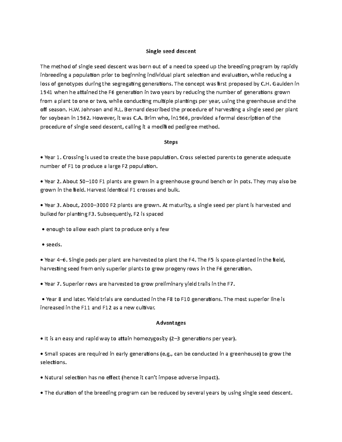Single seed descent - The concept was first proposed by C. Gaulden in ...