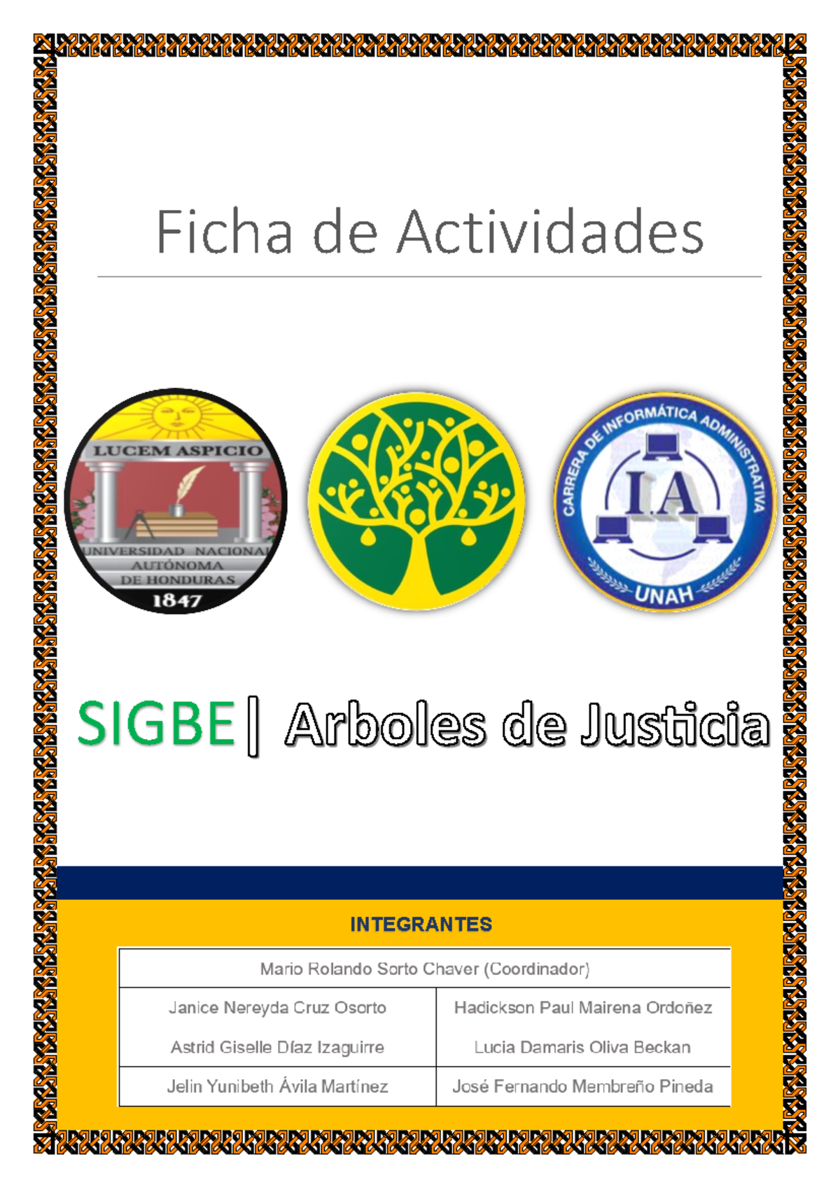 Ficha De Actividades - J Javi - Ficha de Actividades SIGBE| Arboles de ...