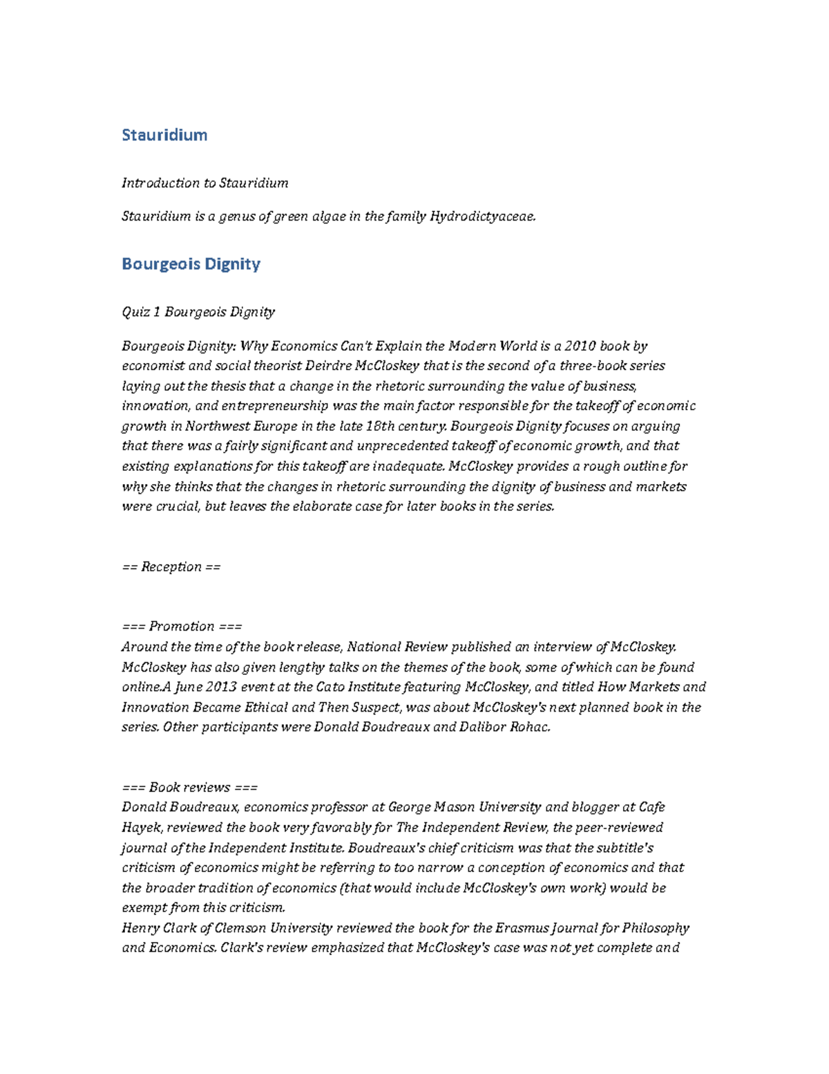 HIST123 Chapter Stauridium - Stauridium Introduction to Stauridium ...