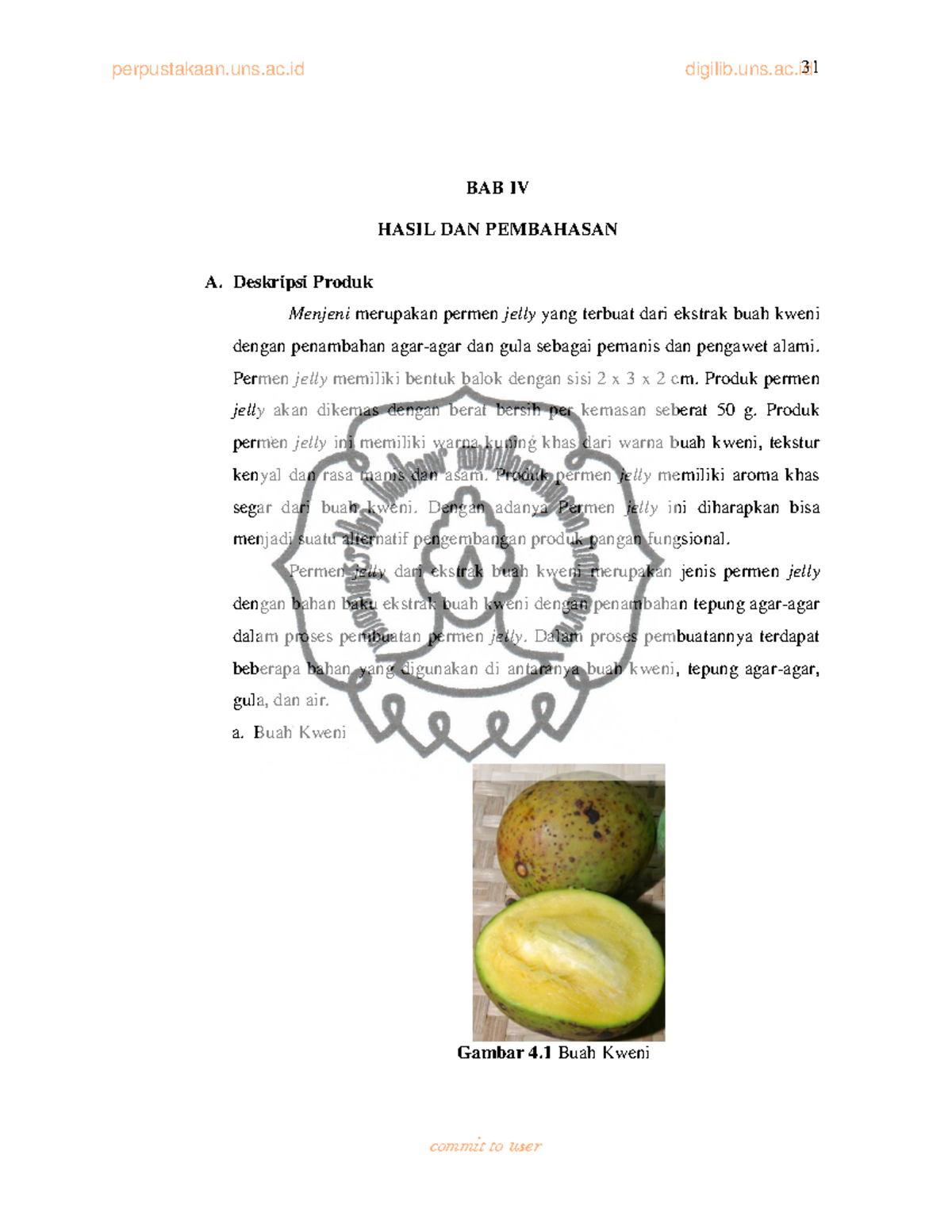 Bab 4 - bab 4 mata kuliah - BAB IV HASIL DAN PEMBAHASAN A. Deskripsi Produk Menjeni merupakan ...