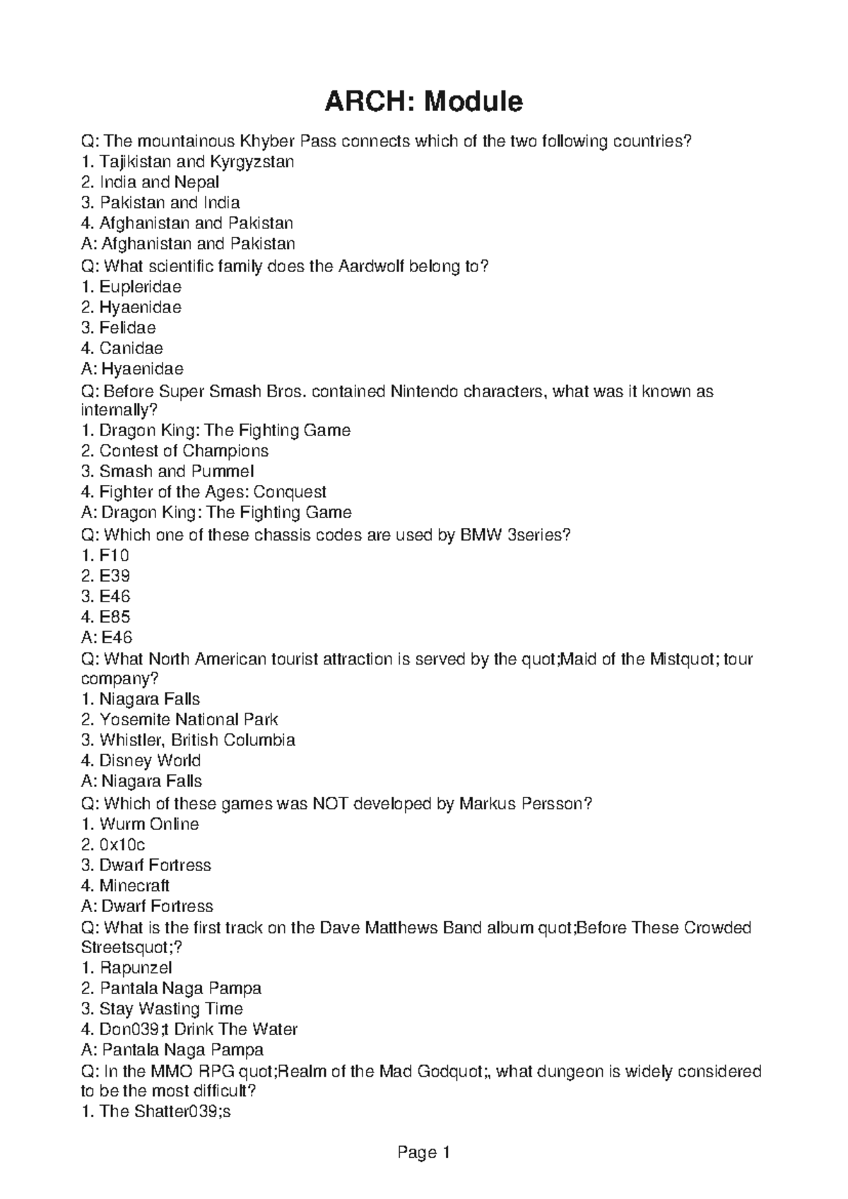 ARCH345 Group Assignment 7 - ARCH: Module Q: The mountainous Khyber Pass connects which of the ...