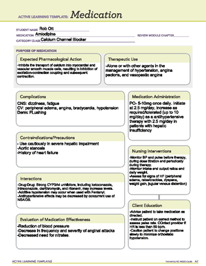 Med Card Lidocaine - Med Card - ACTIVE LEARNING TEMPLATES THERAPEUTIC ...