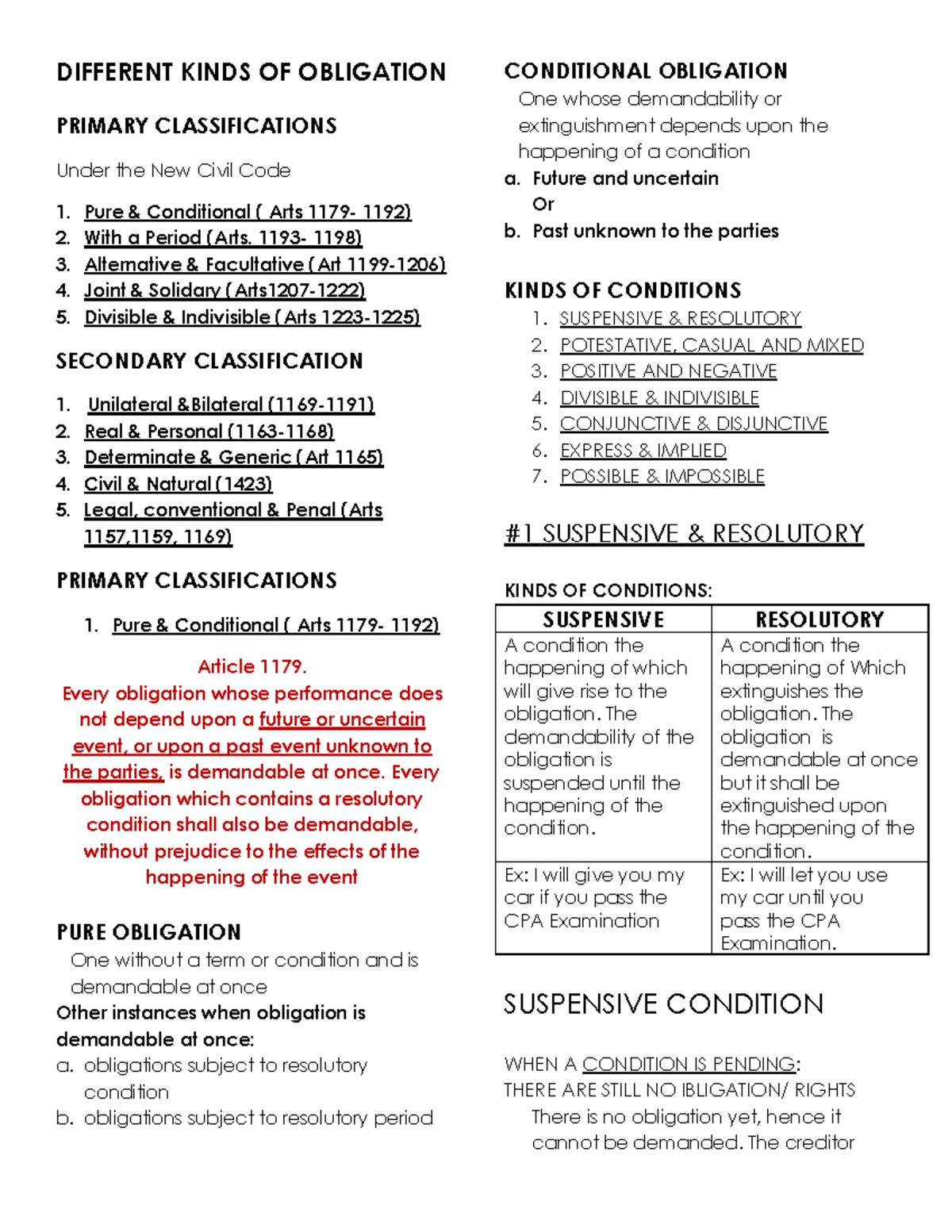Obligations- Module-4-PART-1 Different Kinds OF Obligation - DIFFERENT ...