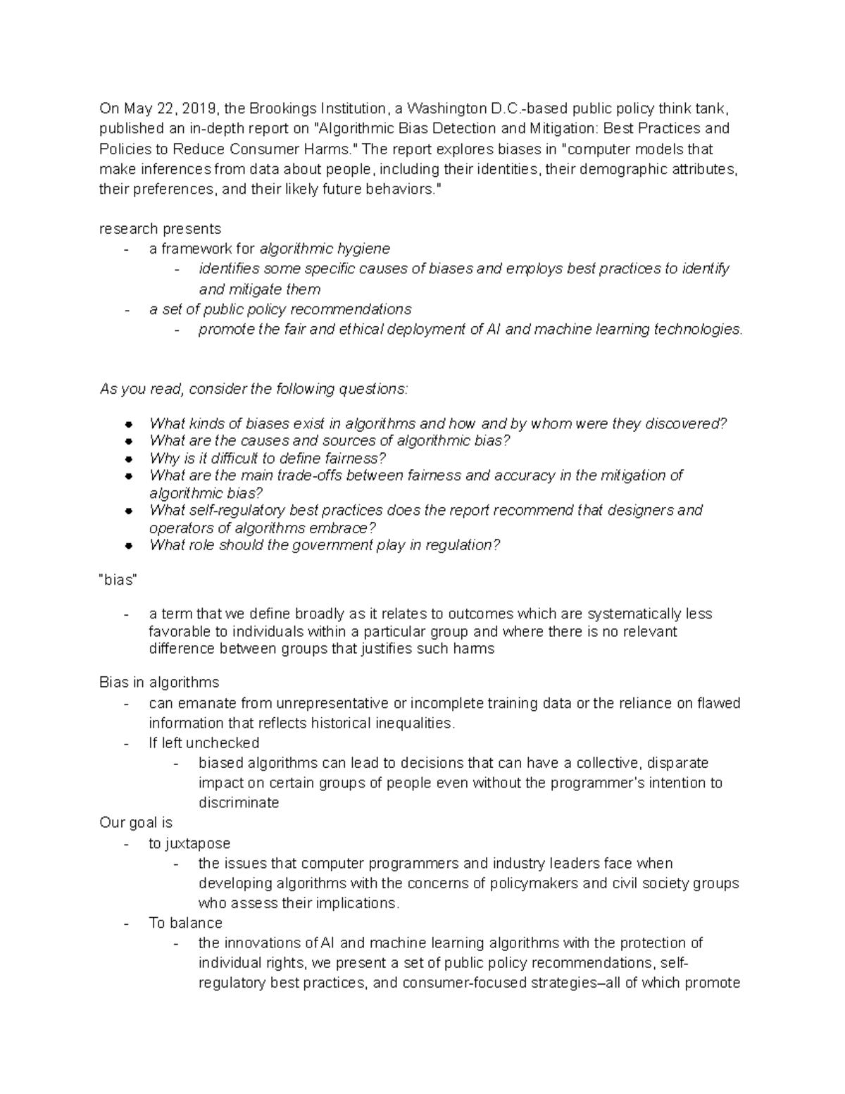 Algorithmic Bias Detection And Mitigation Best Practices And Policies