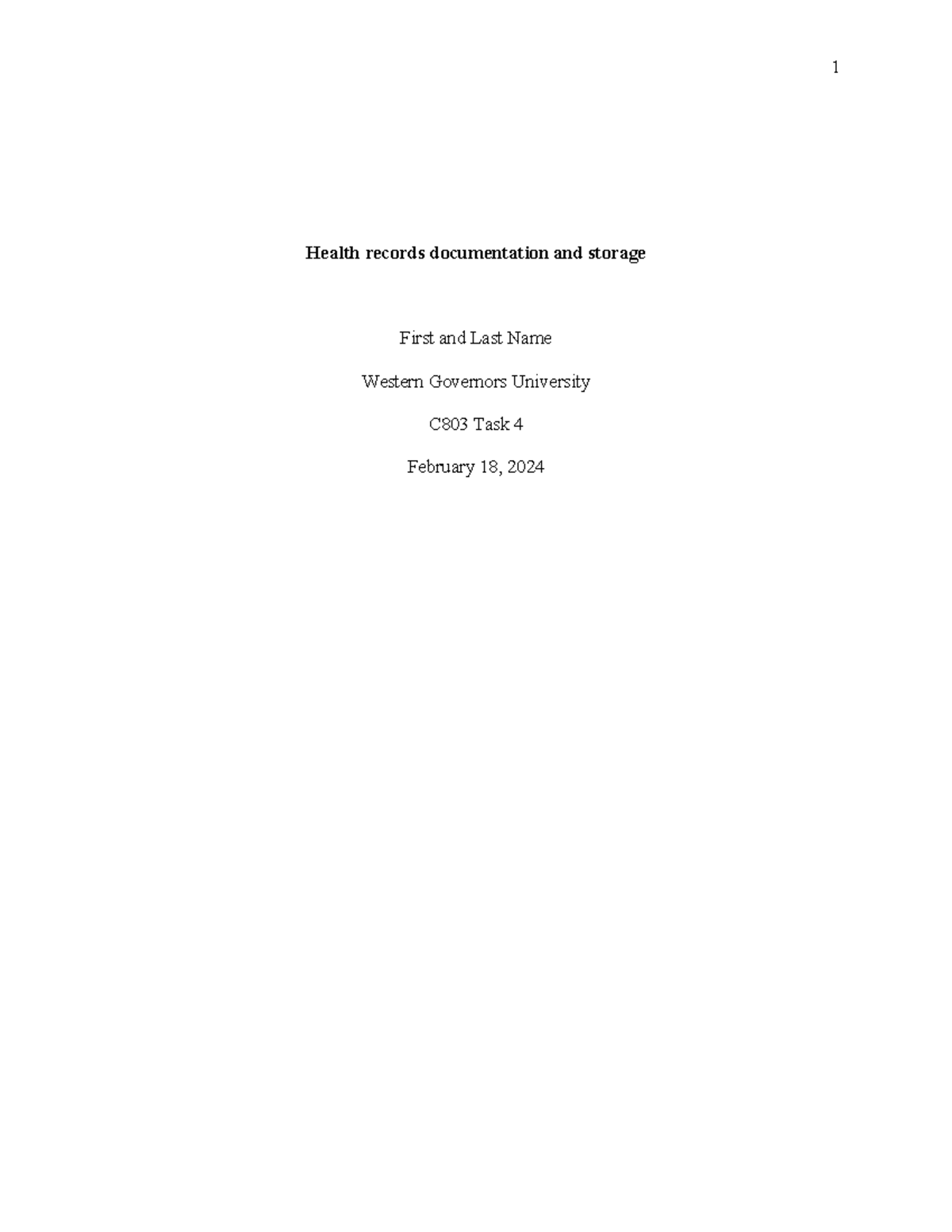 C803-task-4-paper-attempt-2 - Health records documentation and storage ...