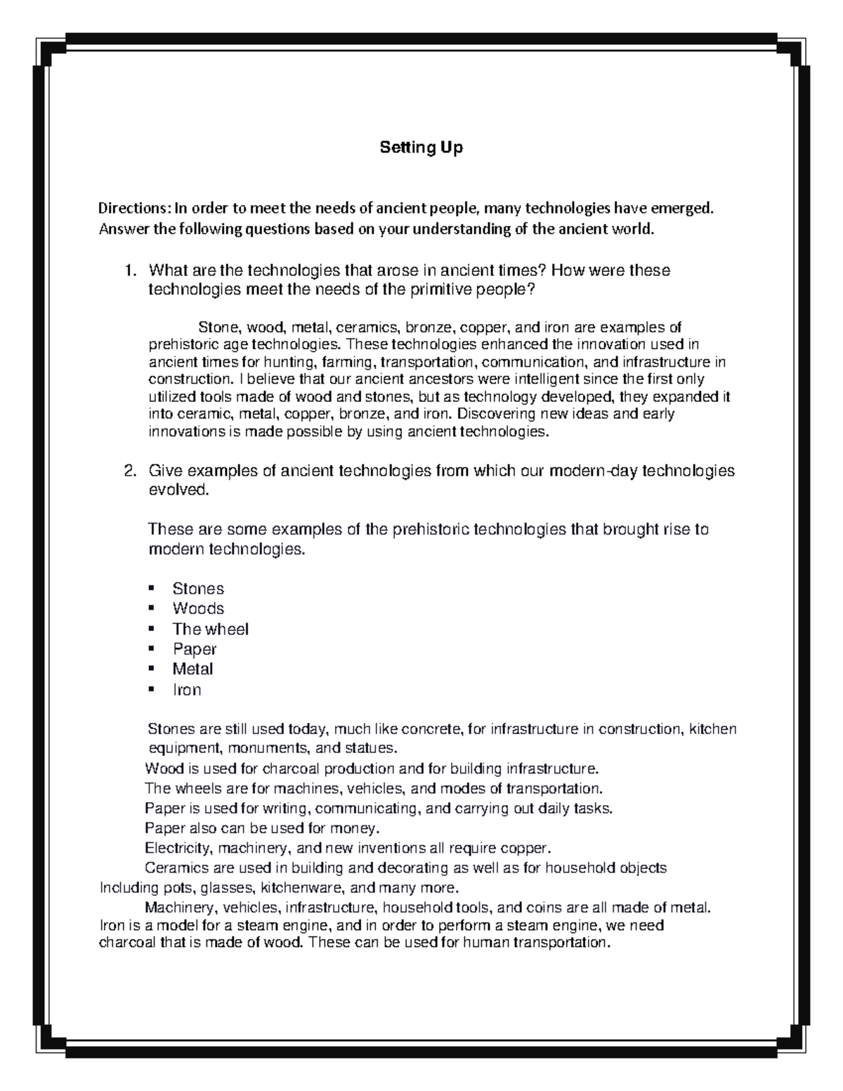 STS Activity 1, 2, 3 - ESSAY ABOUT SCIENCE AND TECHNOLOGY - Setting Up ...