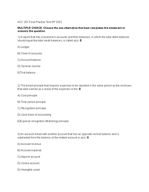 ACC 201 ch 1-3 multiple choices practice test 1-10 - ACC 201 ch 1-3 ...