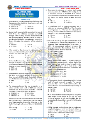 Splines, Rivets Welded Joints - Mechanical Engineering - Studocu