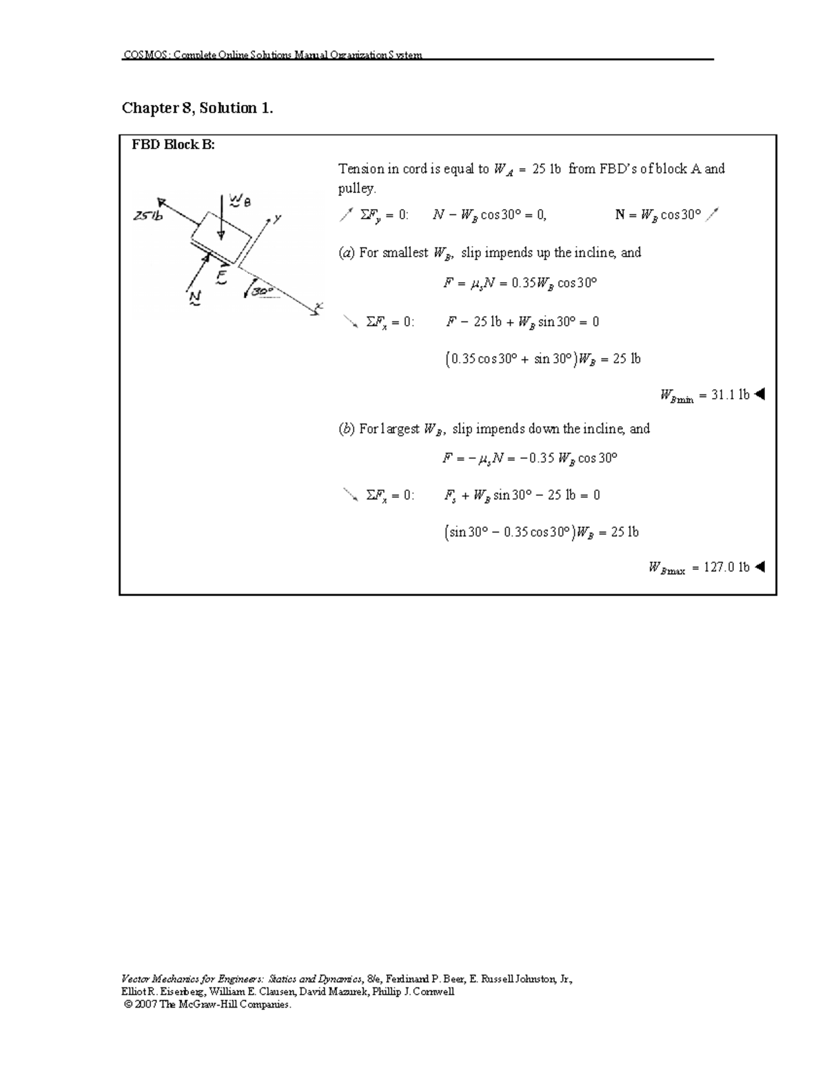 Sol Cap 08 - Edicion 8 - Vector Mechanics for Engineers: Statics and ...